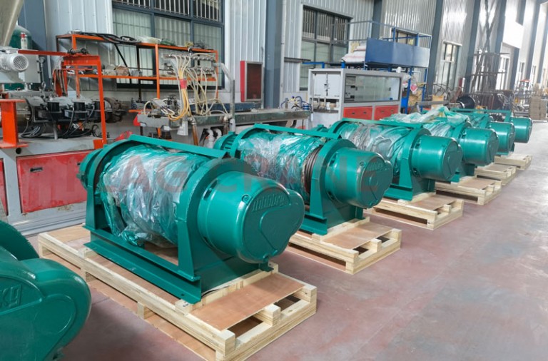 10 ton electric winch with 100m 12 sets shipping to UAE - Henan Flag ...